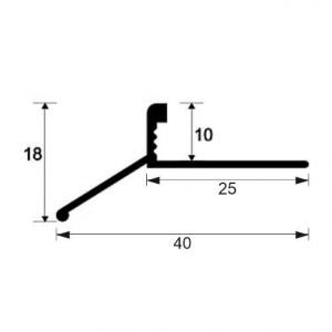 Profil picurator pentru terasa, din aluminiu eloxat - LST105 – PROFLUX.RO