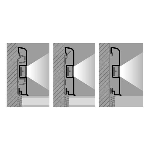 Plinta cu leduri din aluminiu Proskirting Led 2ml – PROFLUX.RO