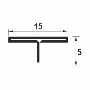 Profil T / prag de trecere usi interior 15mm, din inox – PROFLUX.RO
